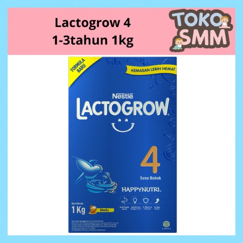 Nestle LACTOGROW 4 Happynutri Growth Milk for Children 3-5 Years 1000gr ...