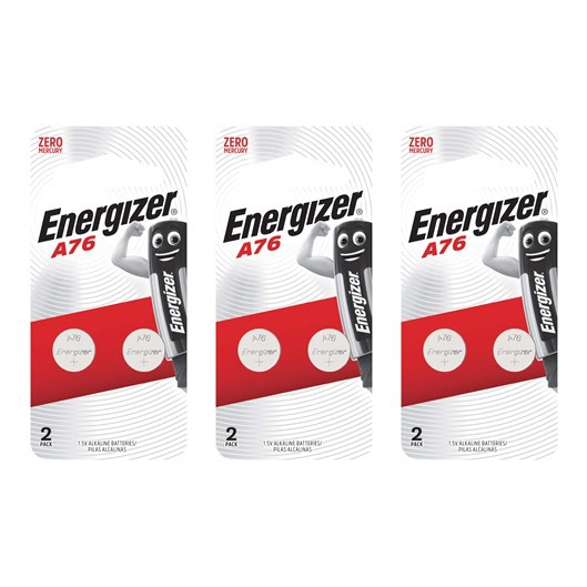 [Bundle of 3] Energizer A76 LR44 Alkaline 2 Pieces Battery Pack ...
