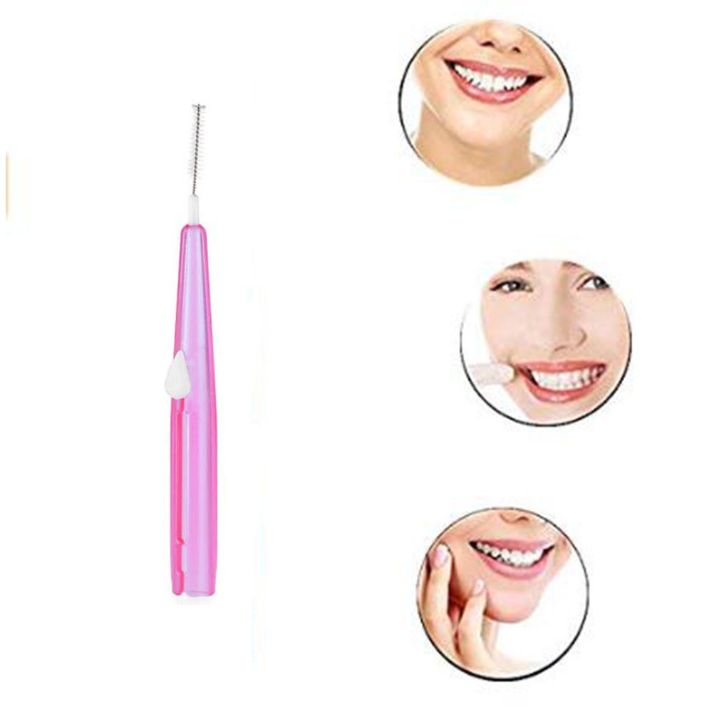 60X Dental Slim Soft Push-Pull Interdental Cleaning Brush Oral Care ...