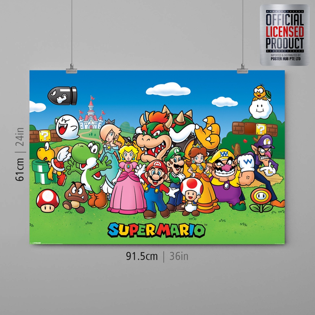 Super Mario Characters Nintendo Switch Pinup Wall Decoration Poster ...