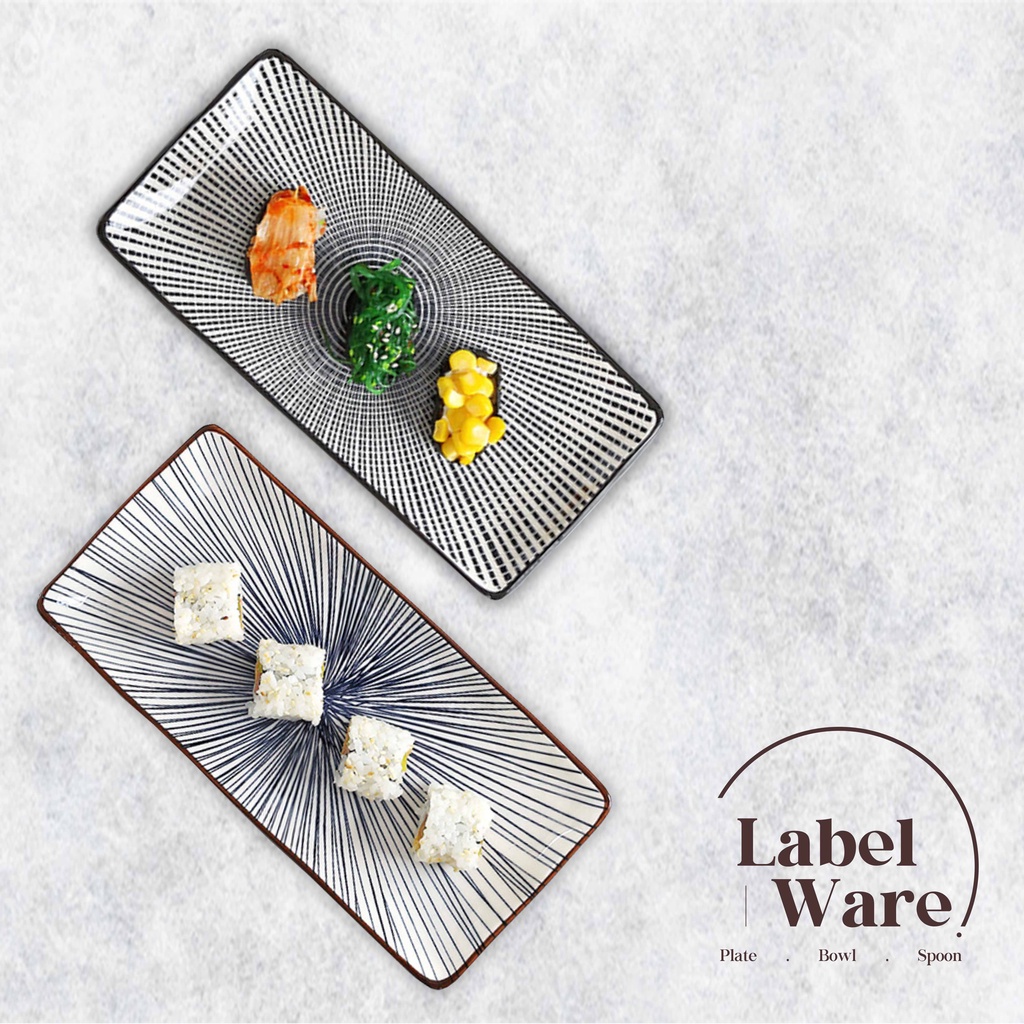 Label Ware | 10 Inch Rectangular Sushi Plate - 5 Design | Shopee Singapore