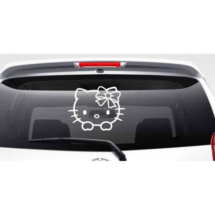 Cutting car sticker hello kittty OUTLINE car window sticker cool cute ...
