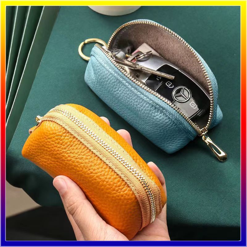Genuine Cow Leather Car Key Bag Small Female Male Storage Bag Universal ...