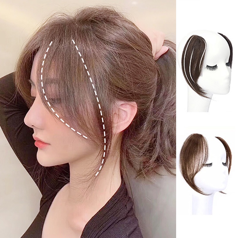 Side Bangs Fringe Hair Piece Middle-part Bangs Hair Synthetic Fake ...