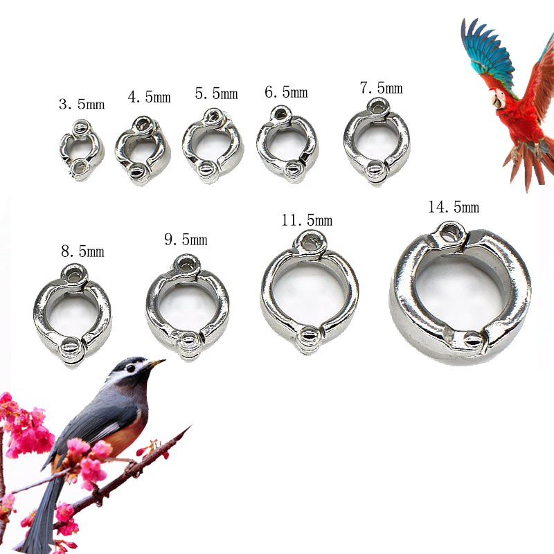 3.5mm to 15 mm Birds foot ring, Birds ankle ring Birds identification ...
