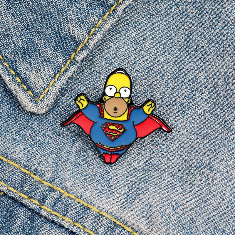 (SG SELLER) The Simpsons Enamel Pin Funny Cartoon Brooch Humor Badge ...