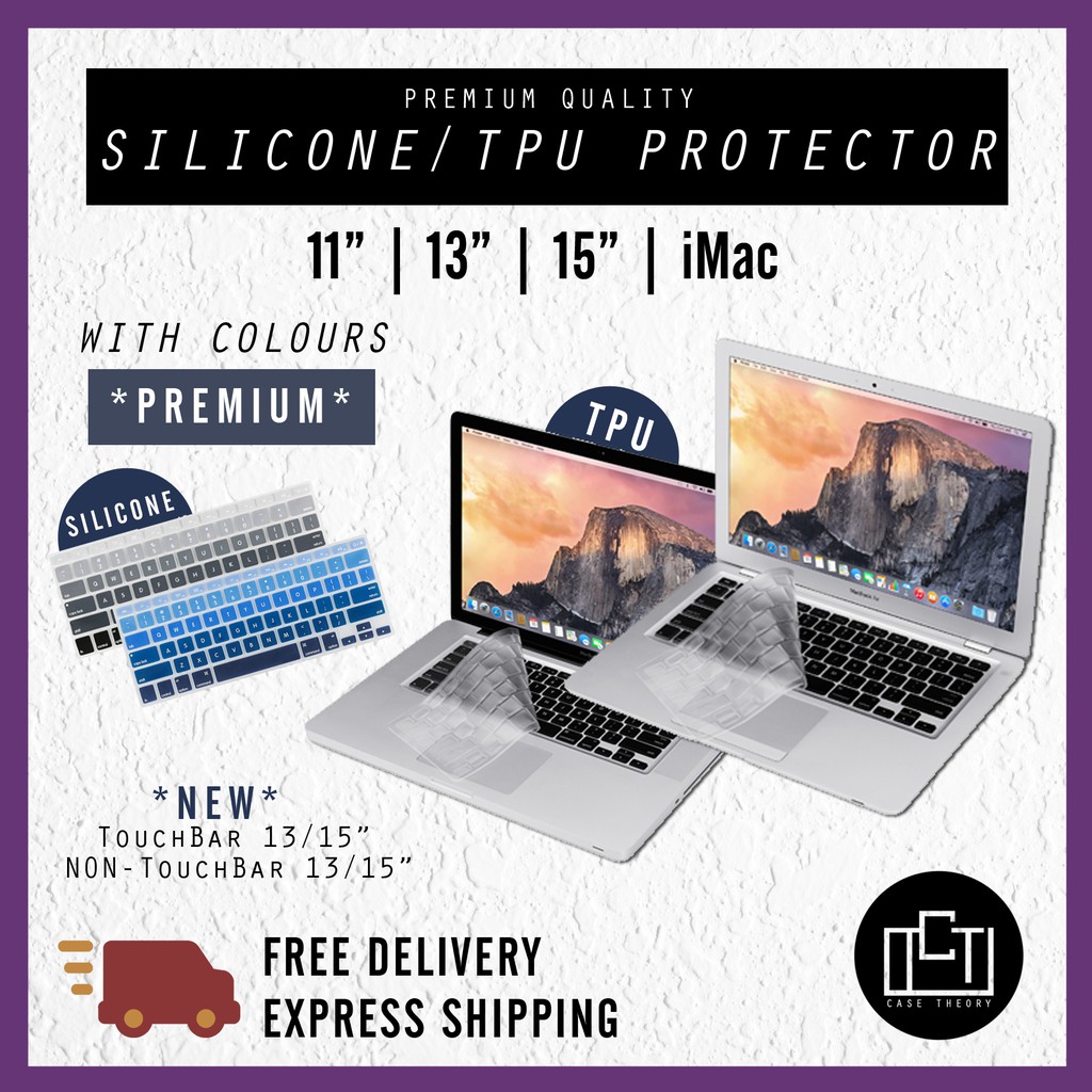 🔅cT🔅 TPU MacBook Apple keyGuard keyboard cover protector guard silicone ...