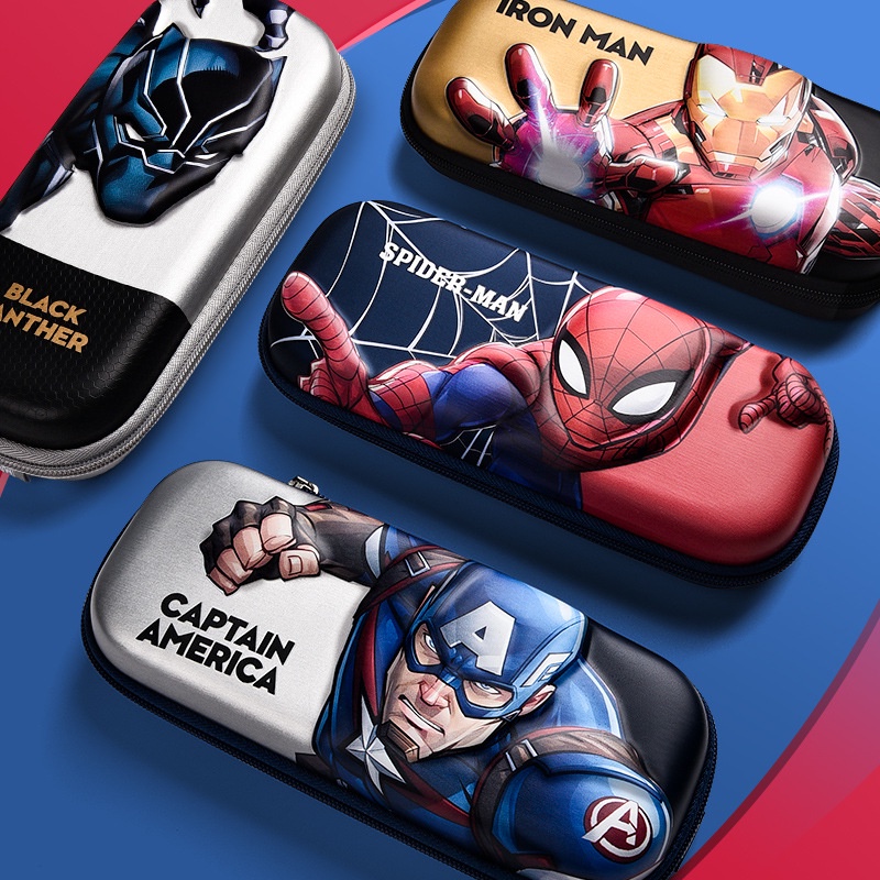 3D Pencil Box/Case Marvel Series Kotak Pensel School Ironman Black ...