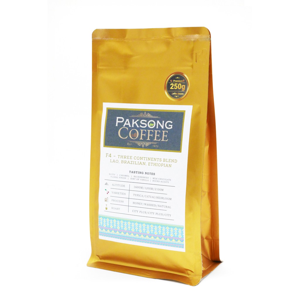 Paksong Coffee F4 - The Three Continents Blend 250g Roasted Coffee ...