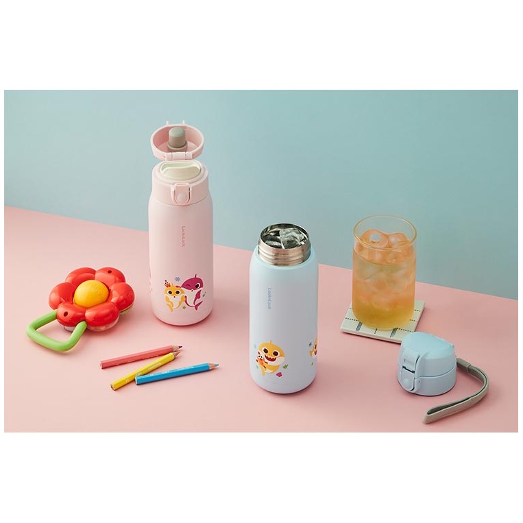 Lock&Lock Pink fong Baby Shark One-Touch Tumbler 370ml | Shopee Singapore