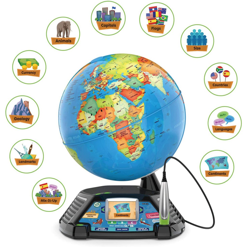 Leapfrog Magic Adventures Globe FREE world map flags | Shopee Singapore