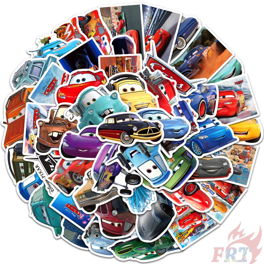 50Pcs/Set Cartoon Cars Series 02 Stickers DIY Mixed Luggage Laptop ...