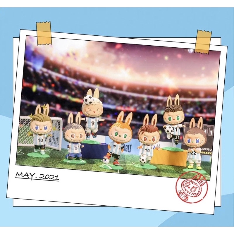 POP MART Labu Argentina football. LABUBU Figure Model | Shopee Singapore