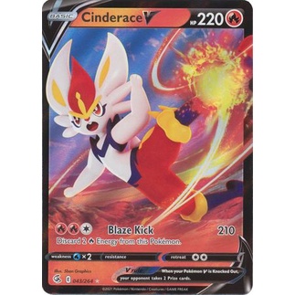 Pokémon TCG Card Cinderace V SS Fusion Strike 43/264 Ultra Rare ...