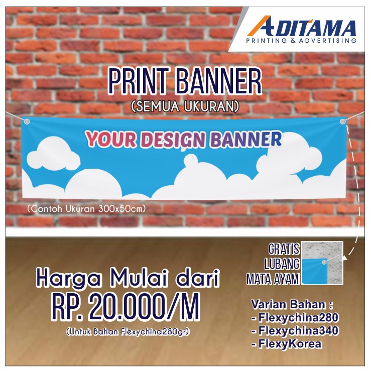 Print SPANDUK / BANNER / BACKDROP / BACKGROUND TEAL For EVENT HIGH ...