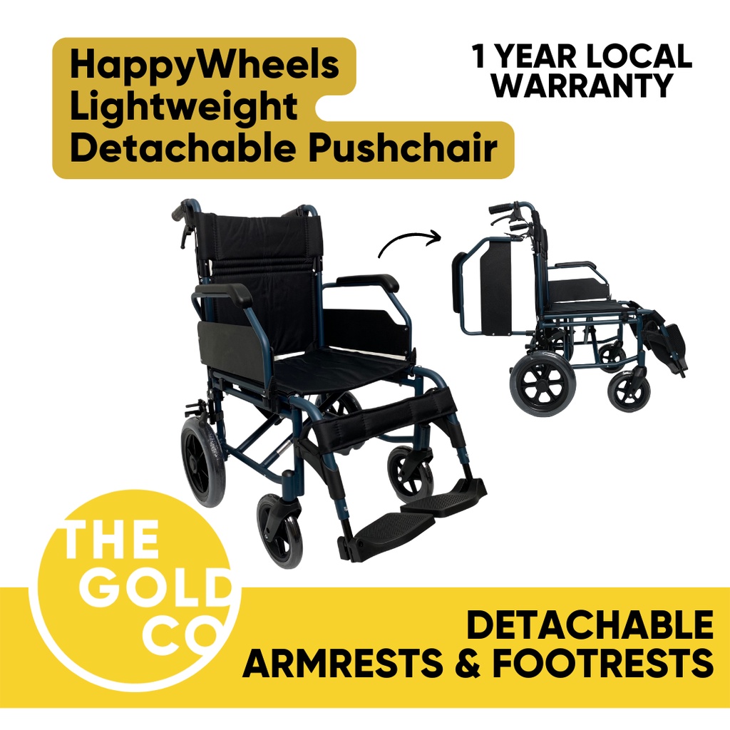 HappyWheels Lightweight Detachable Pushchair Wheelchair | Shopee Singapore