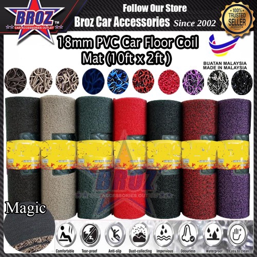 18mm Universal OEM Car Coil Floor Mat Carpet Anti Magic Backing Car mat ...