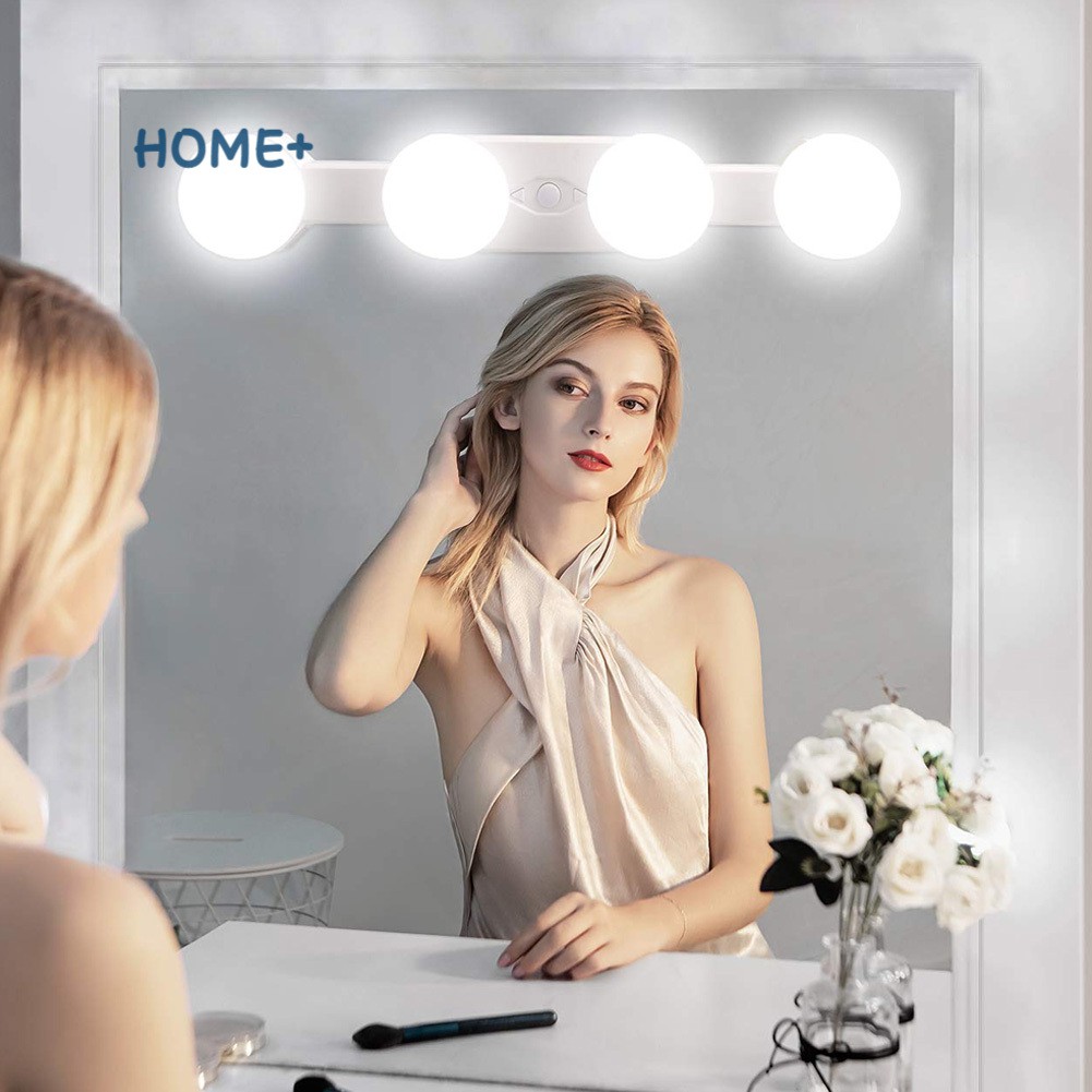 Portable Makeup Lights Cordless Super Bright with 4 LED Bulbs LED ...