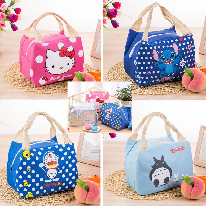 Hello Kitty Doraemon Totoro Stitch Lunch box bag | Shopee Singapore