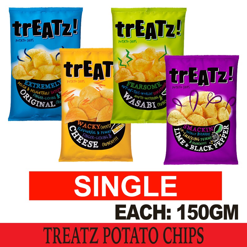 Tai Sun Treatz Potato Chips! [Each: 150G][Exotic Flaovours] | Shopee ...