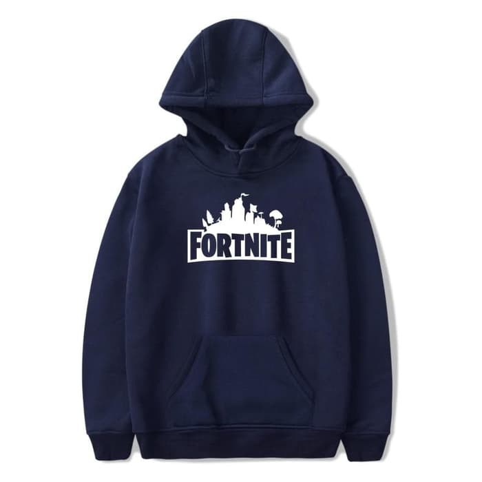 Fortnite Logo Hoodie Jacket - Navy Blue - 02 - Roffico Cloth | Shopee ...