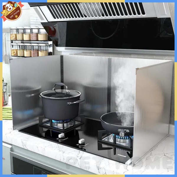 Kitchen oil baffle stainless steel gas stove cooking oil splash baffle ...
