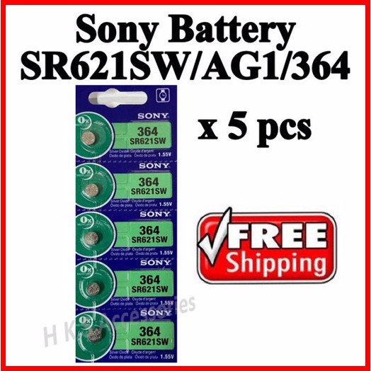 [SG Seller] Watch Battery SR621SW LR621 LR60 AG1 164 GP364 364 SR621 ...