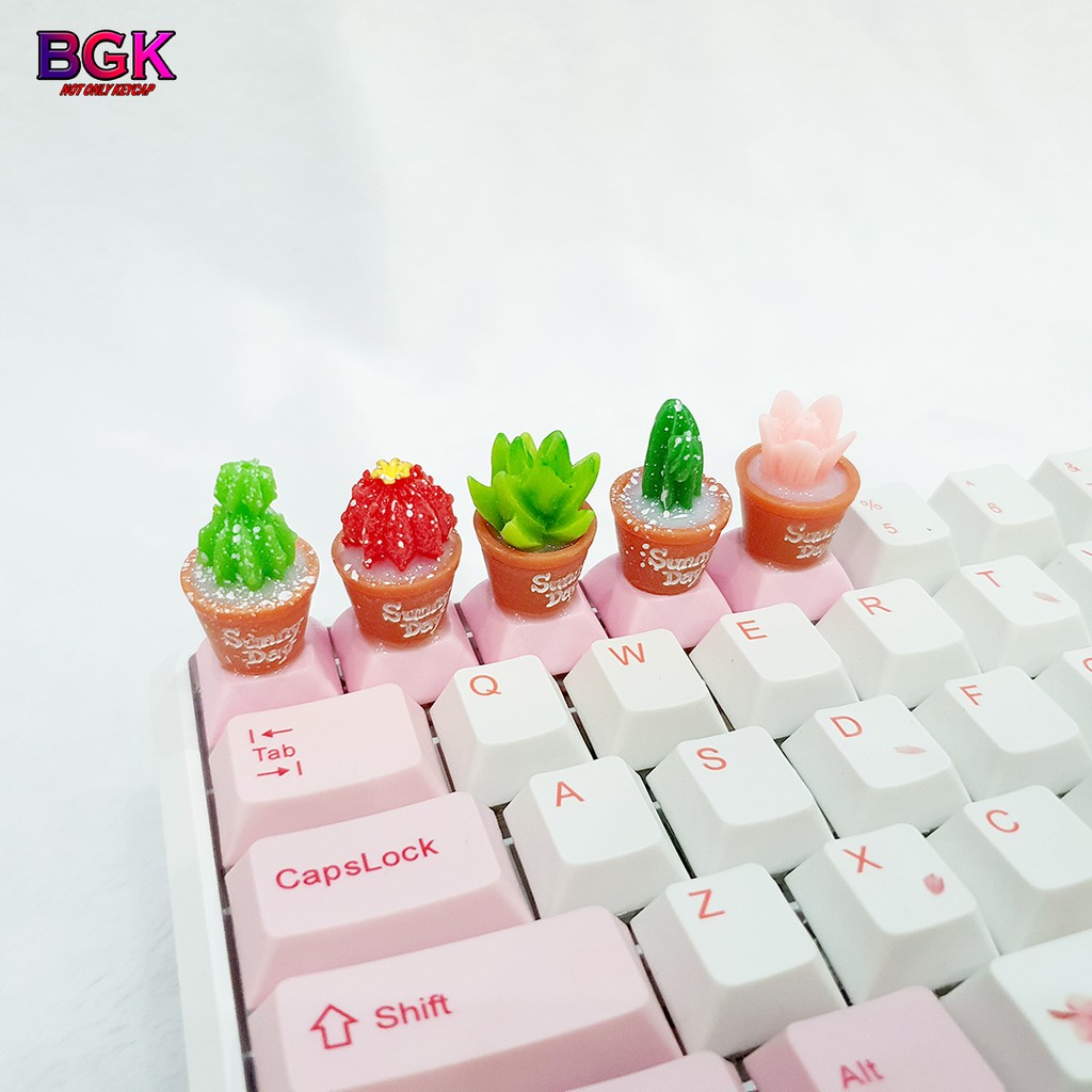 Extremely cute small cactus odd Keycap (unique resin Keycap) (Artisan ...