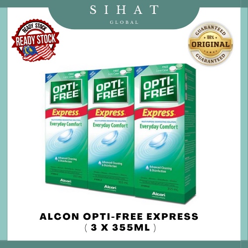 Alcon Opti-Free Express ( 3 x 355ml ) EXP 03/2022 | Shopee Singapore