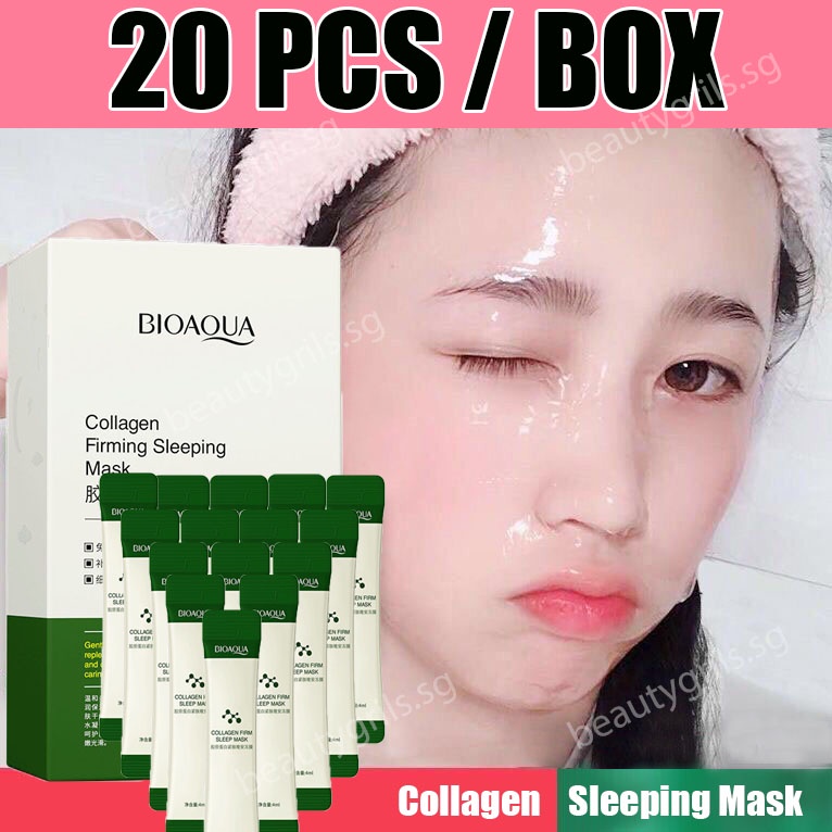 BIOAQUA Collagen Sleeping Face Mask【20Pcs/Box】No Wash Sleep Night ...