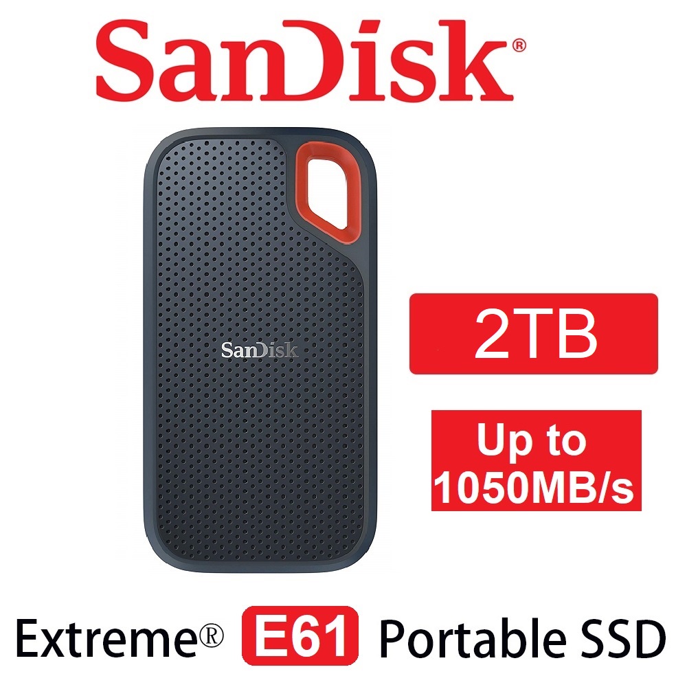SanDisk E61 Extreme Portable SSD USB 3.2 Gen 2 Solid State Drive Storage 500GB 1TB 2TB 4TB NVME ...