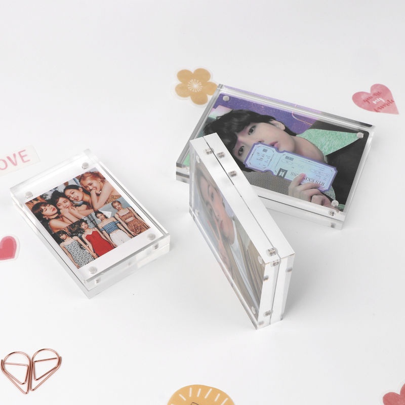 Kpop Photo Card Frame Transparent Magnetic Acrylic Photo Frame Picture ...