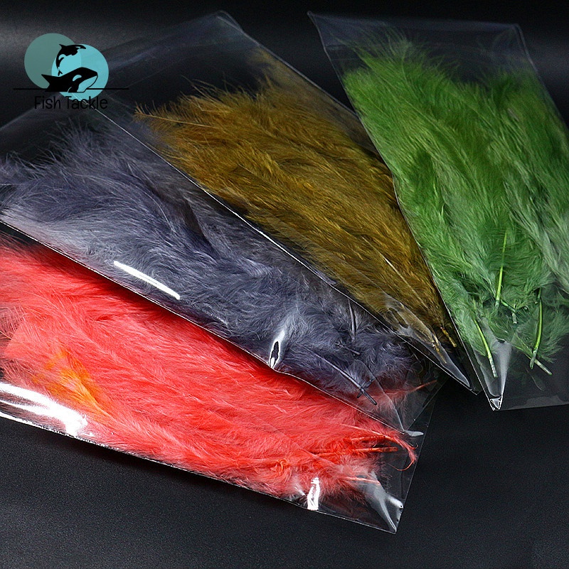 20pcs/pack Fly Fishing Tying Feather Material Turkey Marabou Feather ...