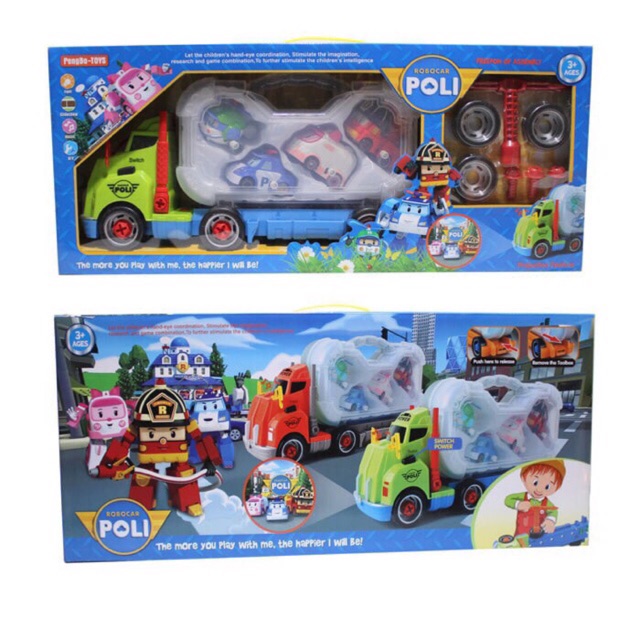 Robocar poli truck with 4 in 1 robocar poli (light and music) | Shopee ...