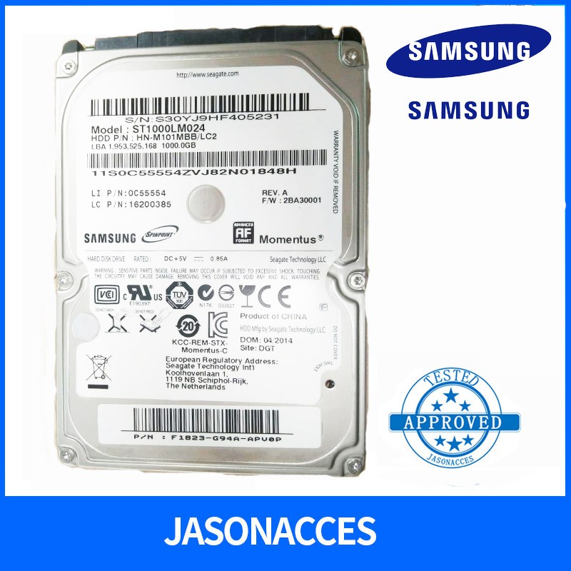 Samsung HDD Hard Disk SATA 160GB/250GB/320GB/500GB/1TB 2.5 inch ...
