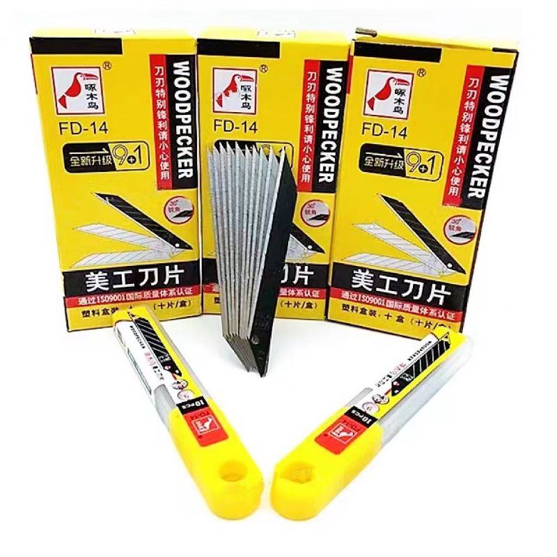 Woodpecker (10pcs/pack) 9mm Ultra Sharp 30 Hand Cutter Blade ...