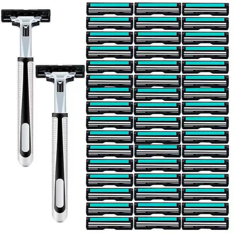 [6/18 blades] shaver for men gilette refill safety blade shaver razor ...