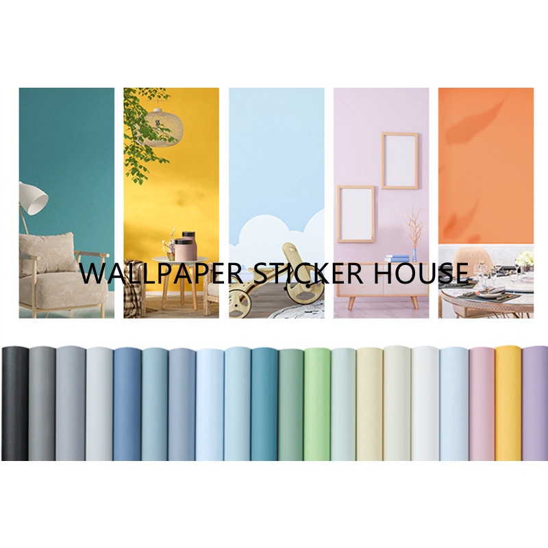 45CM*1000CM Plain Colour Self Adhesive Wallpaper Sticker Simple ...