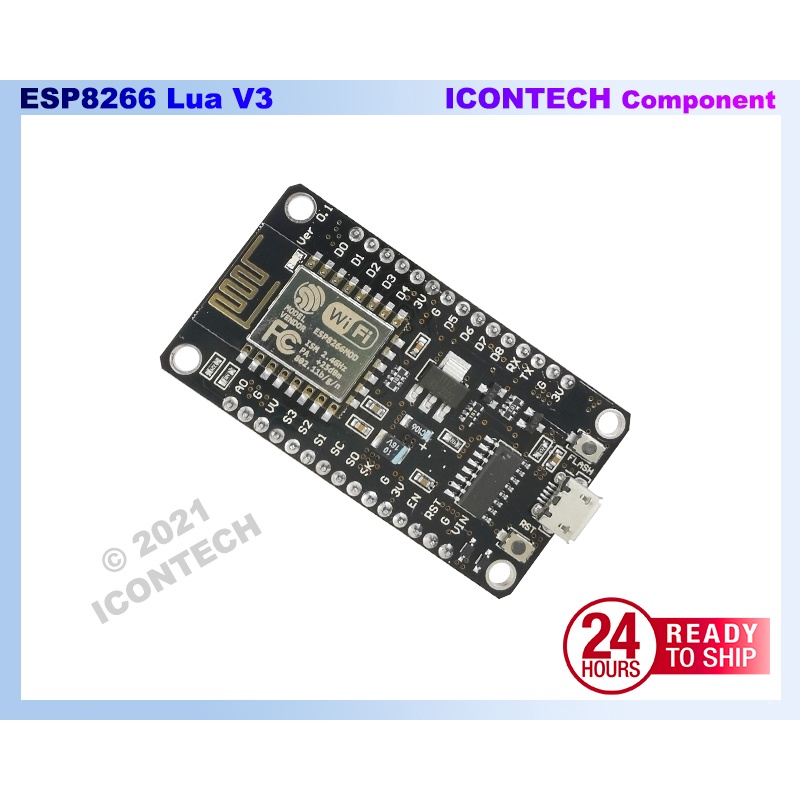 ESP8266 MOD NodeMCU Lua V3 ESP8266 WIFI with CH340 | Shopee Singapore