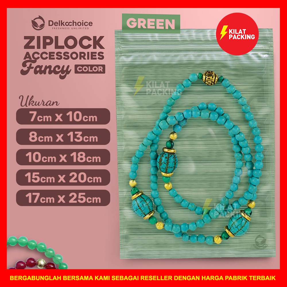 PLASTIC ZIPLOCK CLIP ACCESSORIES METALIZED ALUMINUM FOIL PREMIUM GREEN ...