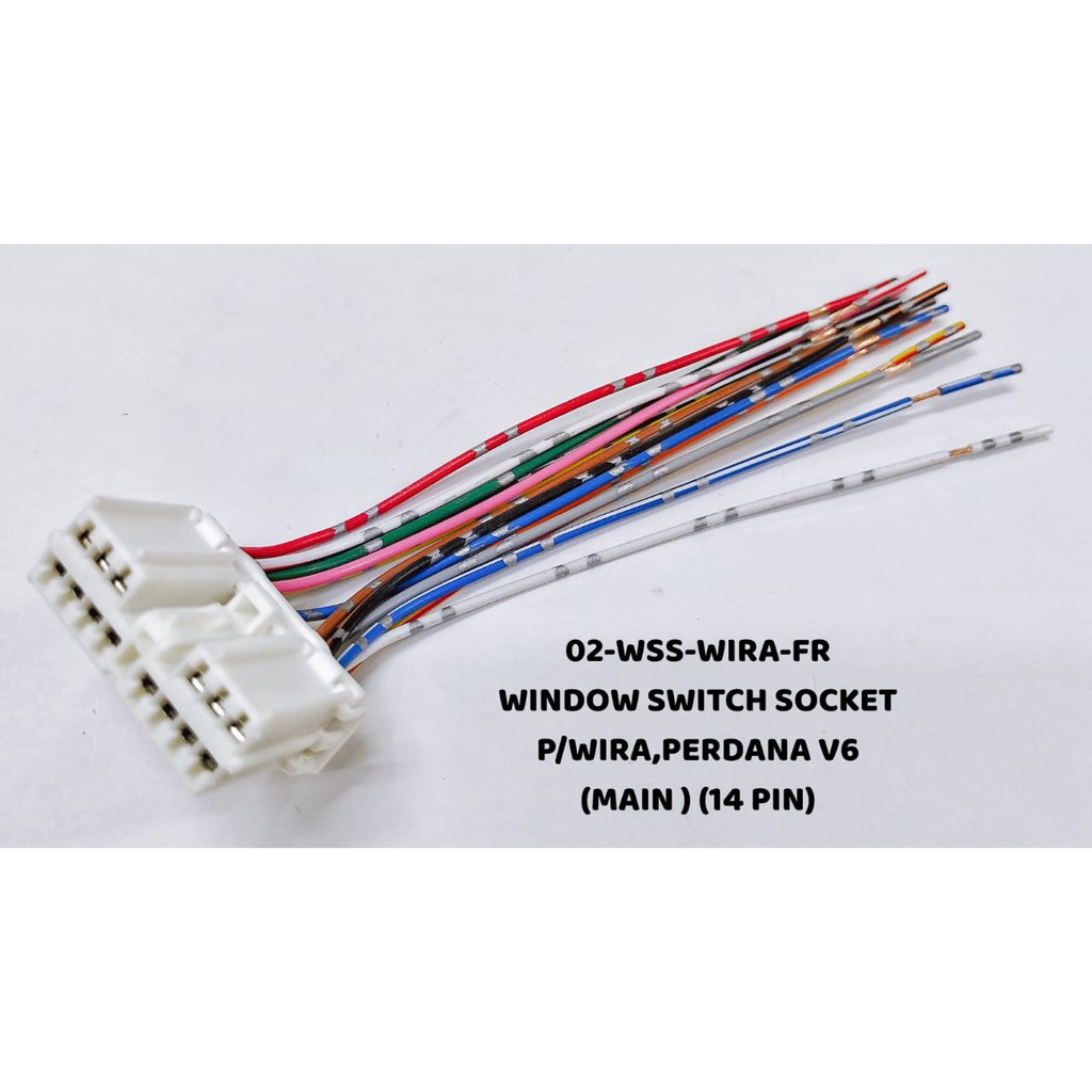 Proton Wira Power Window Main Switch Socket Connector (14pin) | Shopee ...