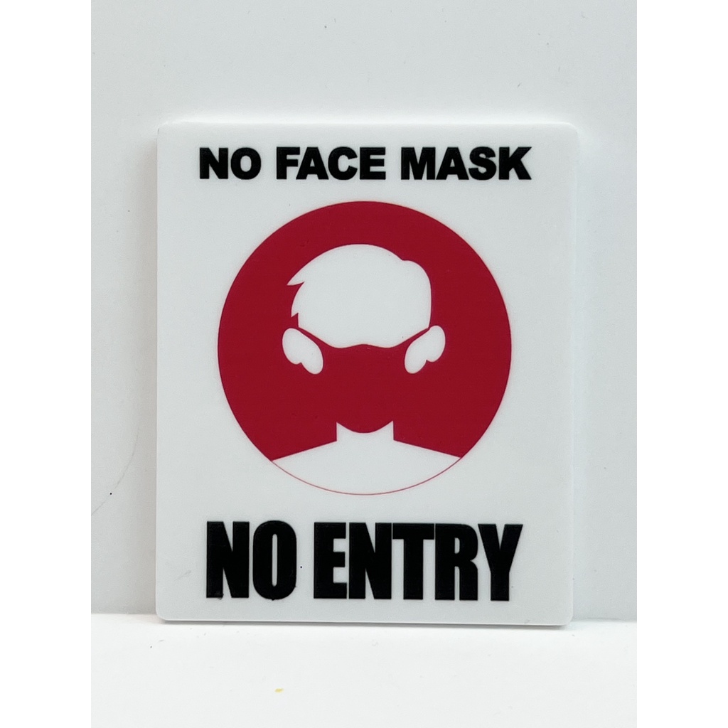 NO FACE MASK NO ENTRY SIGN | Shopee Singapore