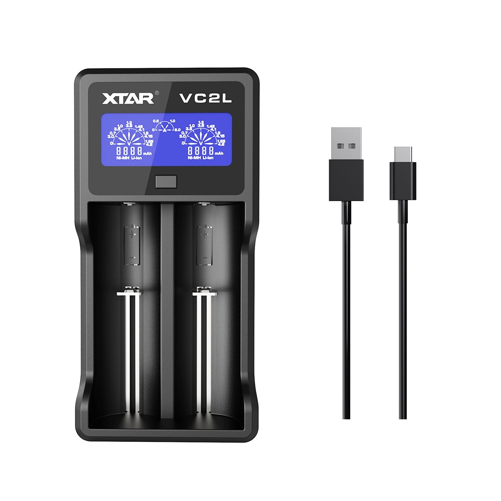 Legit XTAR VC2L Type C LCD Universal 18650 Battery Charger for 3.7V Li ...