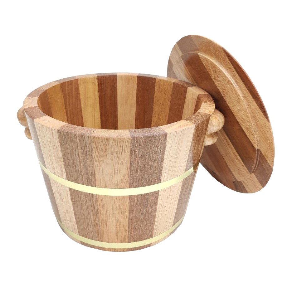 Wooden Rice Bucket / Wooden Storage Rice/ 10KG 6KG 3KG / Rice Barrel ...