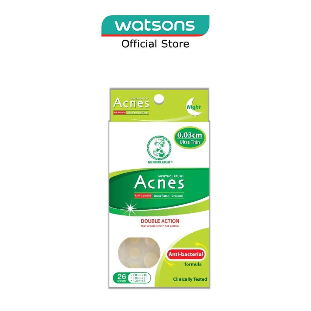 ACNES Anti-Bacterial Acne Patch for Night 0.03cm 26s | Shopee Singapore