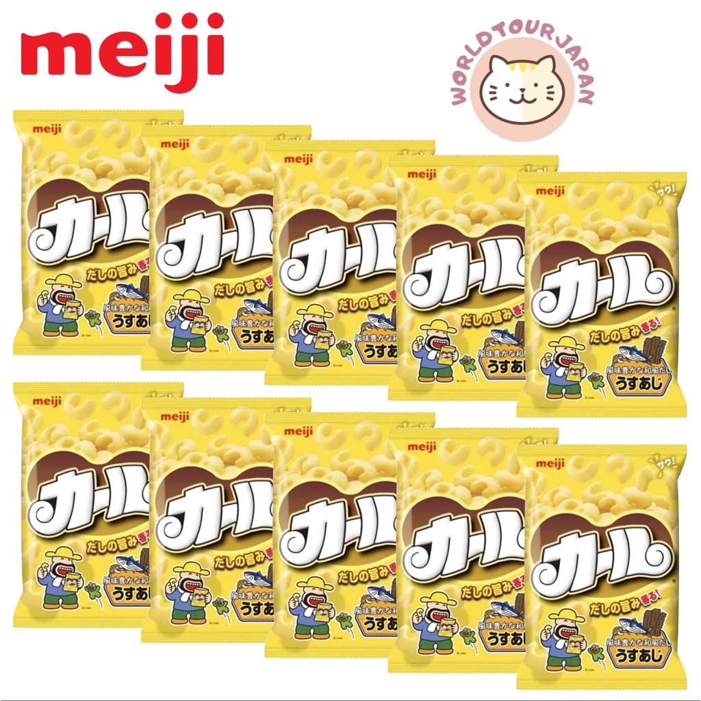 MEIJI CURL SNACKs / bundle of 10 / 64g x 10 / Delicious Japanese Snack ...