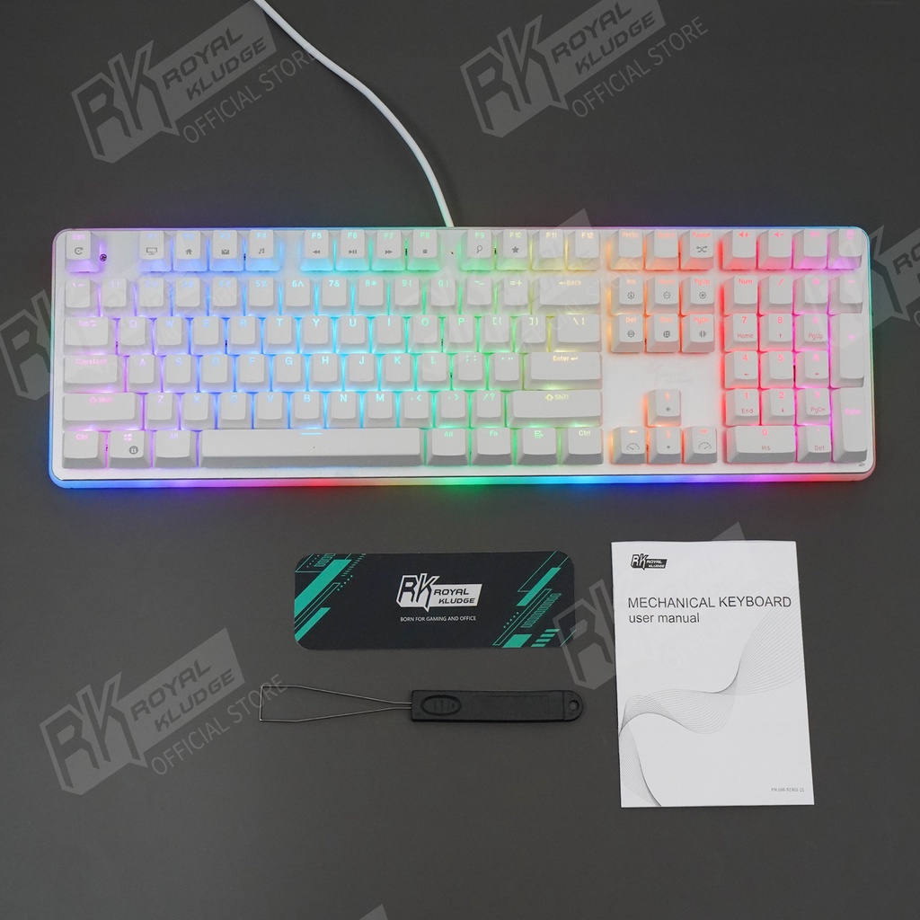 RK108/RK918/RK950 ROYAL KLUDGE Typewriter Mechanical Gaming Keyboard ...