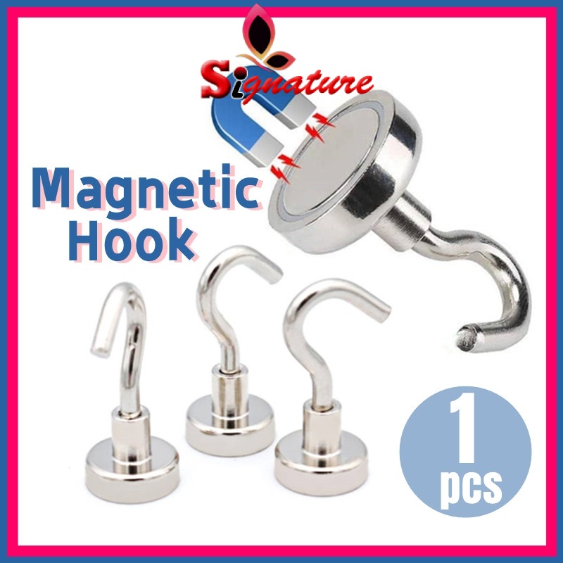 (1 pcs) Super Strong Magnetic Hooks Powerful Neodymium Mini Heavy Duty ...