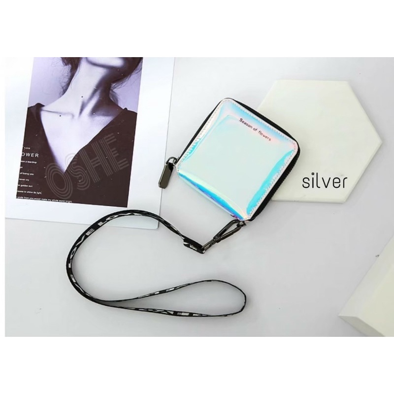 Hanging WALLET HOLOGRAM HANGING WALLET ID CARD WALLET CARD Chain Key ...