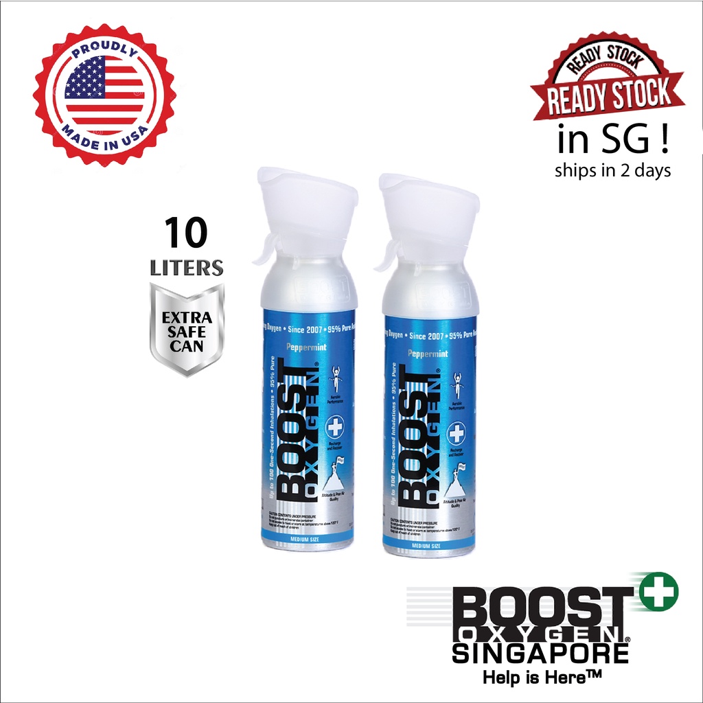 2x Boost Oxygen 5L Medium USA Oxygen canisters oxygen bottles o2 ...